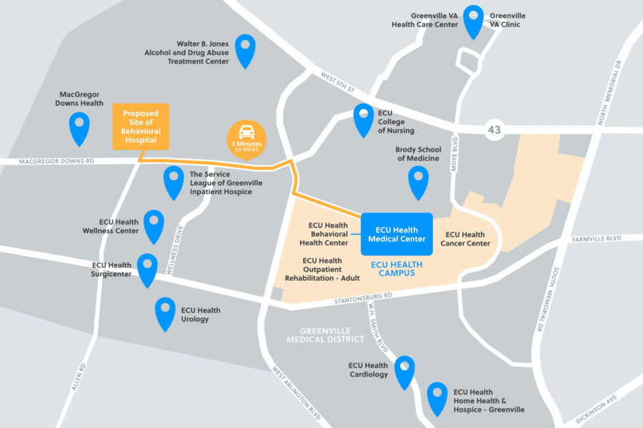 ECU Health partners with Acadia Healthcare to build a new behavioral ...